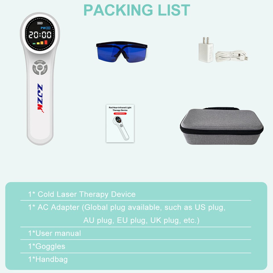 660nm+810nm+980nm Class 4 Cold Laser Red Light Therapy for Nerve ...