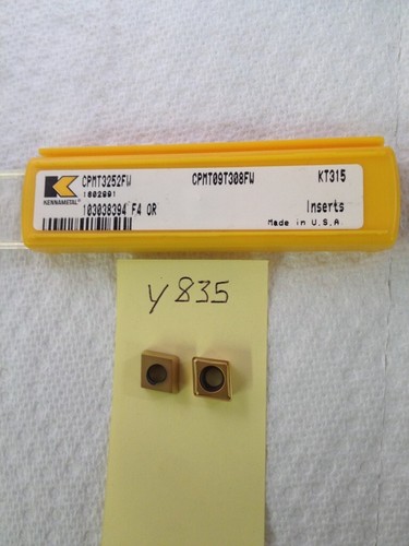 5 NEW KENNAMETAL CPMT 3252FW CERMET INSERTS 09 T3 08FW. GR: KT315. USA ...