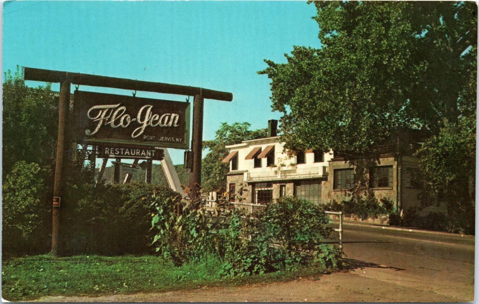 Postcard New York Port Jervis Toll House Flo-Jean Restaurant Matamoras ...
