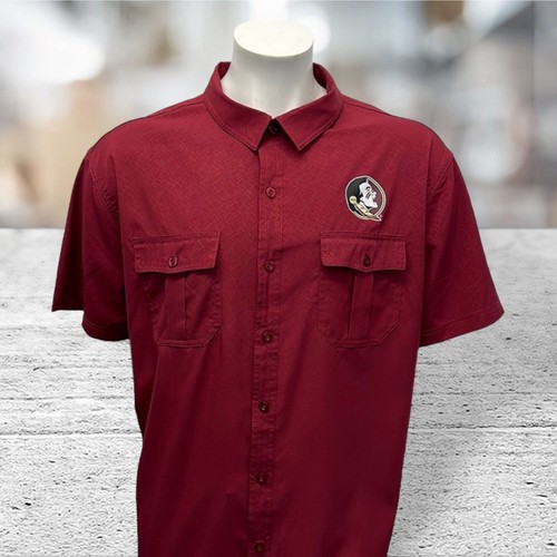 University of Florida State FSU Colosseum Maroon Button Shirt Size XXL ...