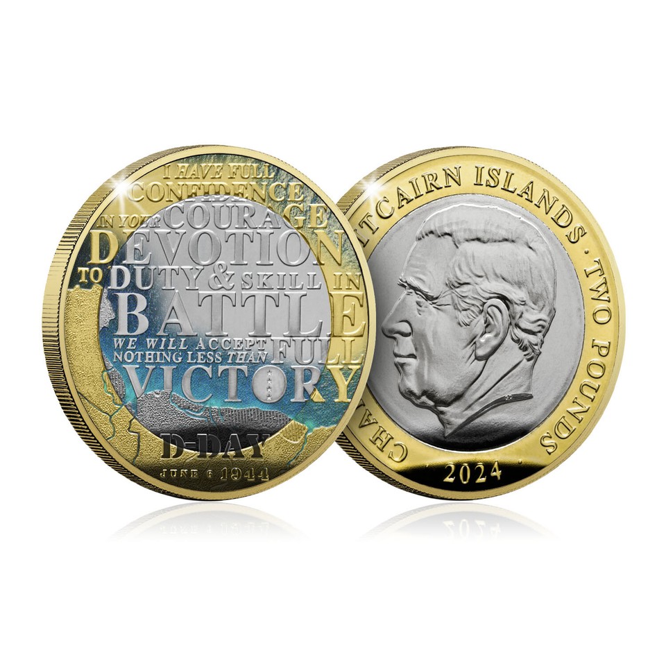 D-Day 80th Anniversary World War II BU Annual Colour Coin Set 2024 (6 ...