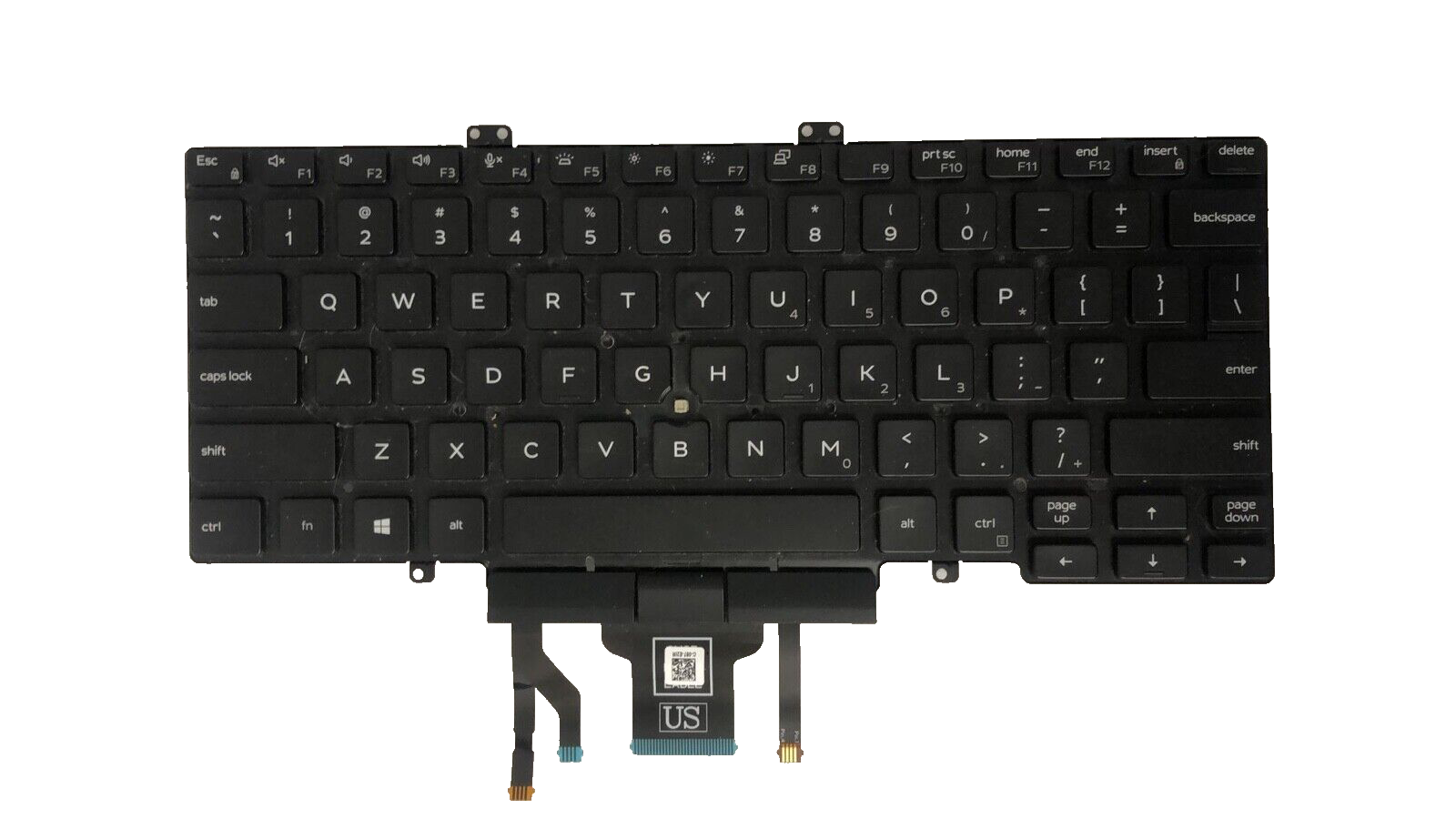 Genuine Dell Latitude 5400 5401 Laptop US Backlit Dual Point Keyboard D ...