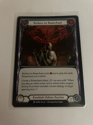 Reduce to Runechant (Blue) Flesh and Blood TCG CCG Rare ARC090 ...