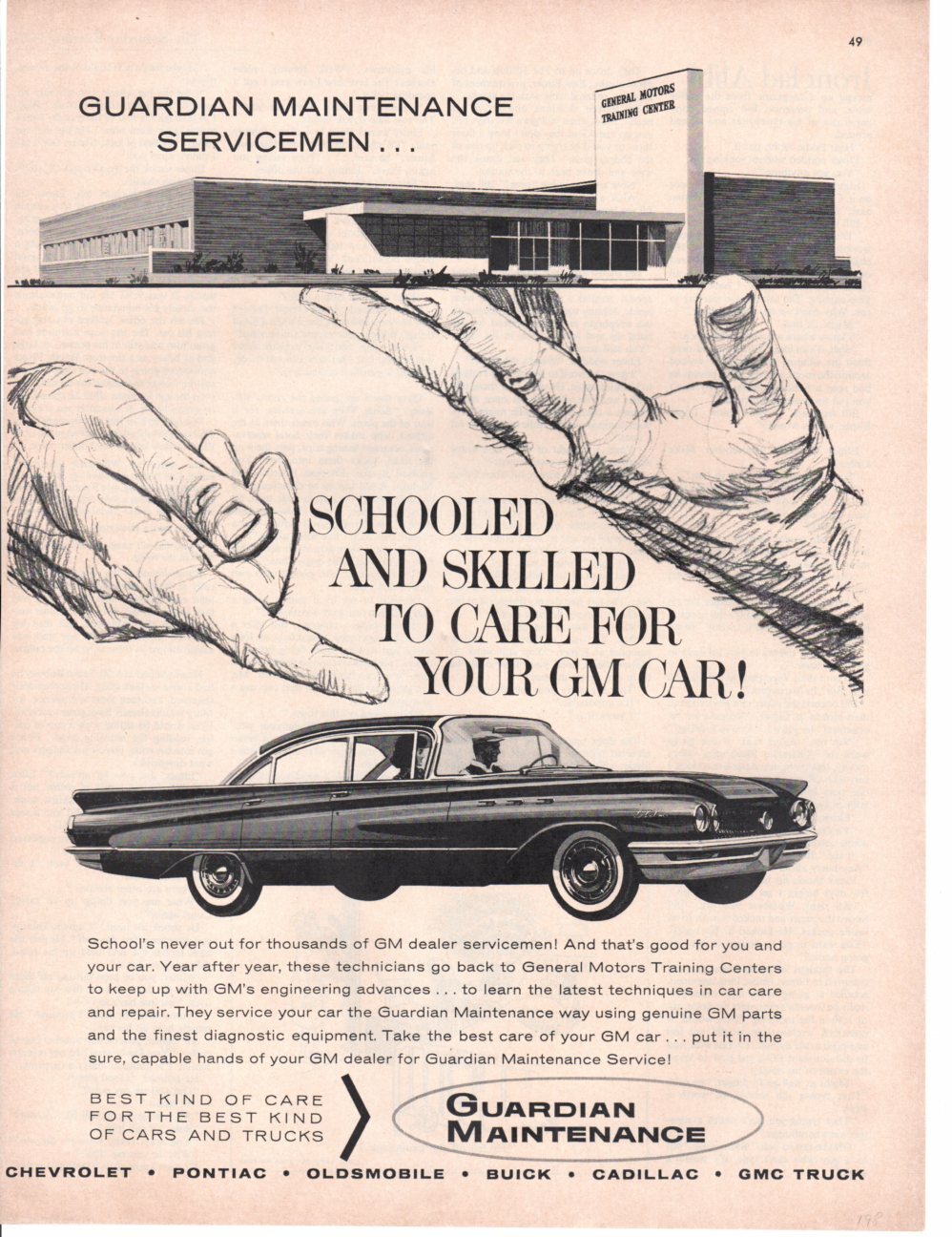Vintage Print advertisement ad School General Motors Training Center GM ...