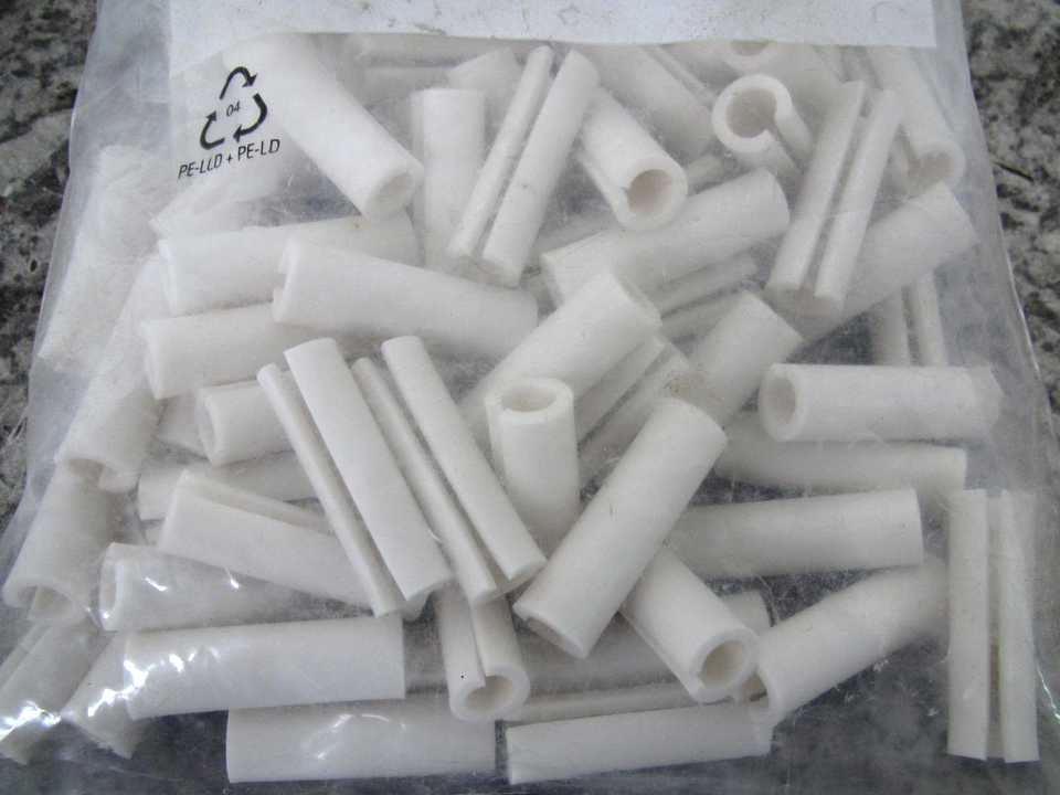 100 x New Panduit NWSLC-7Y 3mm White Fiber Cable Identification Sleeves ...