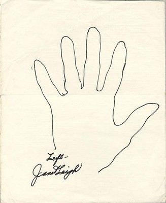 JANET LEIGH - HAND/FOOT PRINT OR SKETCH SIGNED | eBay