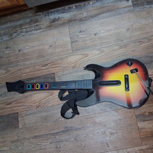 PS 3 Guitar Hero Guitar Red Octane Wireless Sunburst Model 95451.805 No ...
