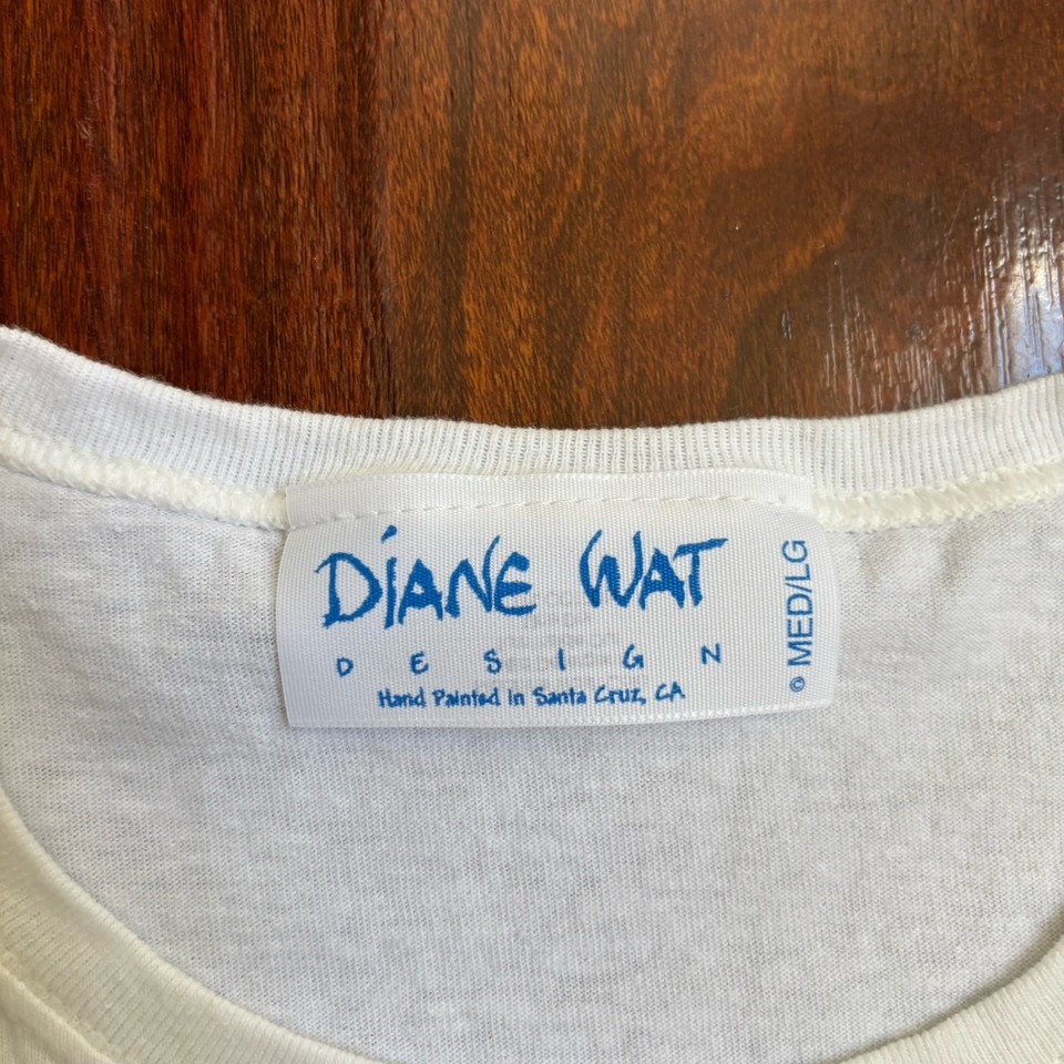 Vintage Diane Wat “The Vet’s Office” T-Shirt Sz M/L Art Nature Animals ...