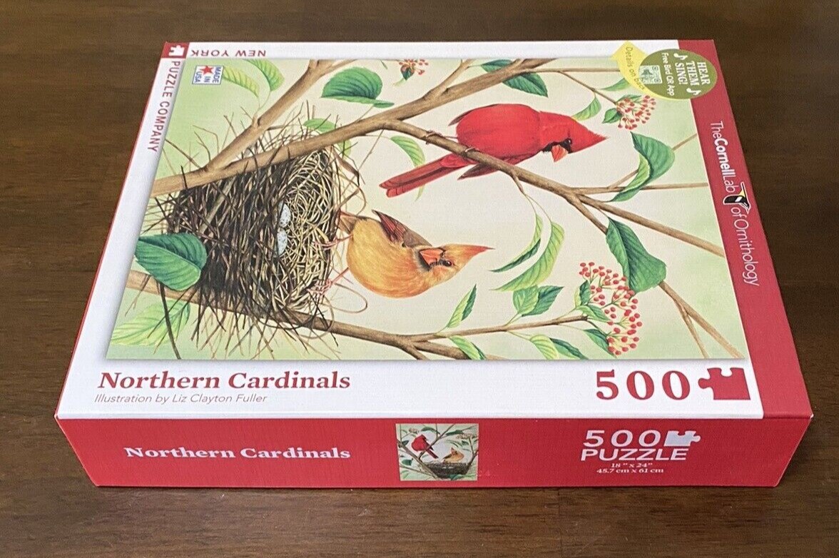18" x 24" 500pc. Northern Cardinal Puzzle by The Cornell Lab of ...