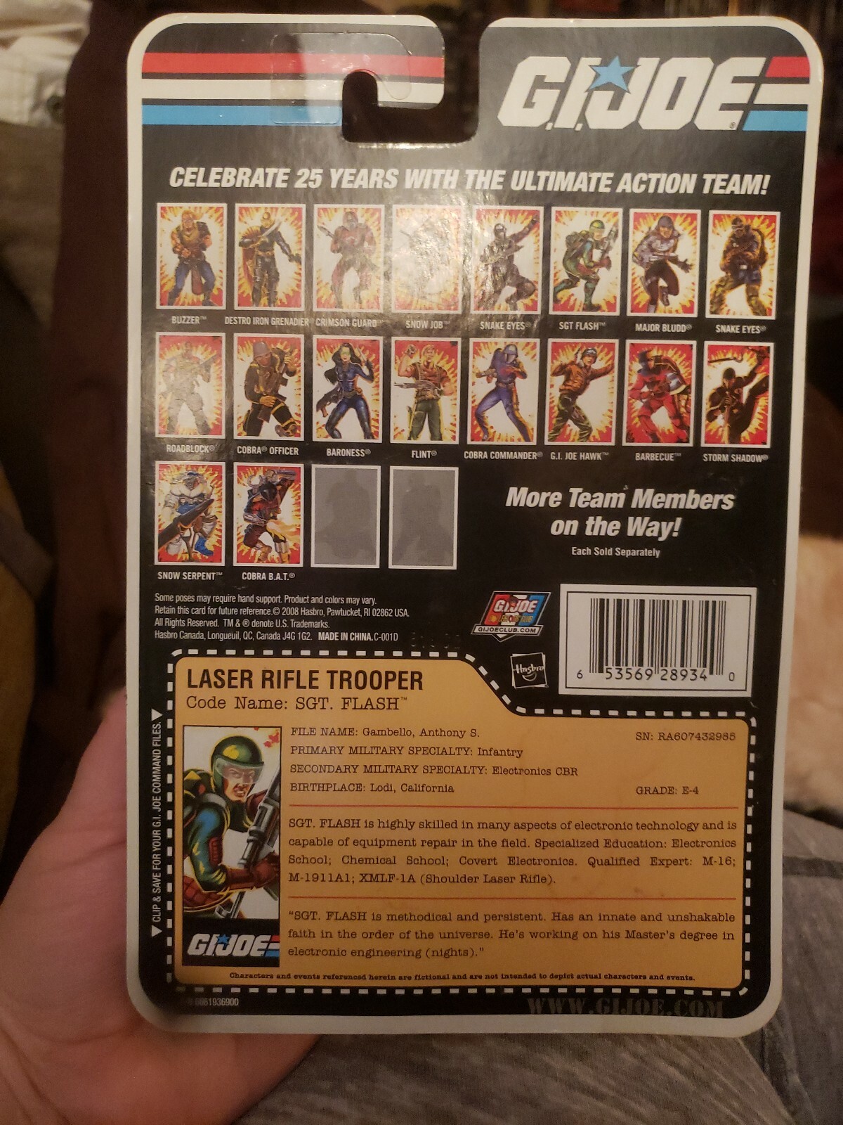 G. I. Joe Laser Rifle Trooper, unopened, new, action figure, one owner ...