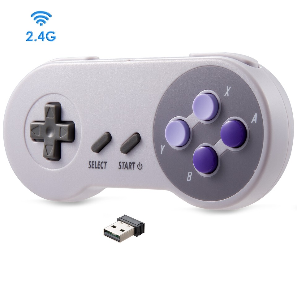 Wired/ Wireless SNES USB Controller For Windows 7 810 PC MAC Linux ...