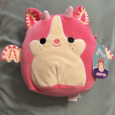 Squishmallows x Adopt Me Pets: Strawberry Shortcake Bat Dragon 8" Plush ...