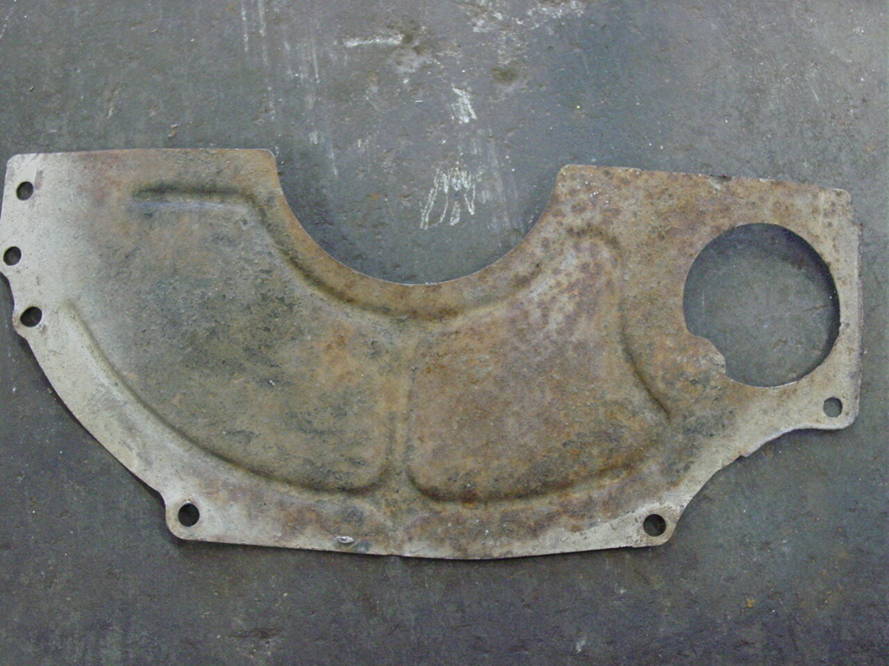 Jeep to GM Iron duke bell housing clutch inspection cover shield | eBay