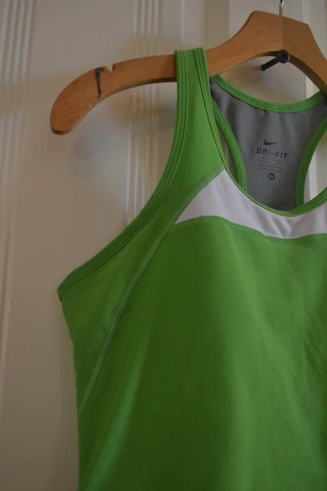 APPLE GREEN RACER BACK DRI-FIT TANK TOP BY NIKE ~ XL | eBay