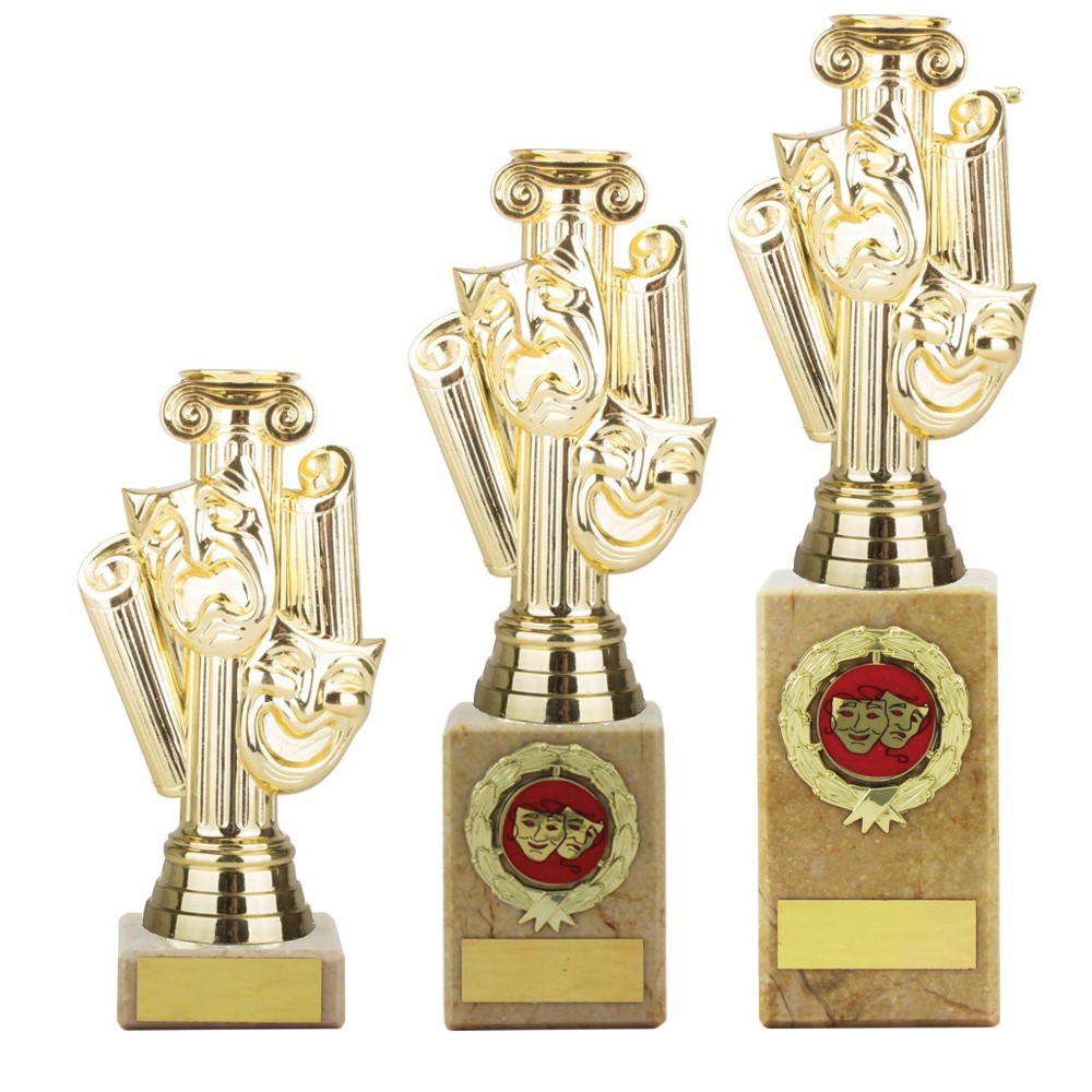 Drama Mask Trophies Acting Performing Arts Awards 3 sizes FREE ...