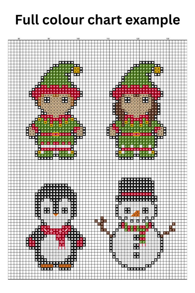 Cross stitch pattern chart Barbie, black & white or colour, Free post ...
