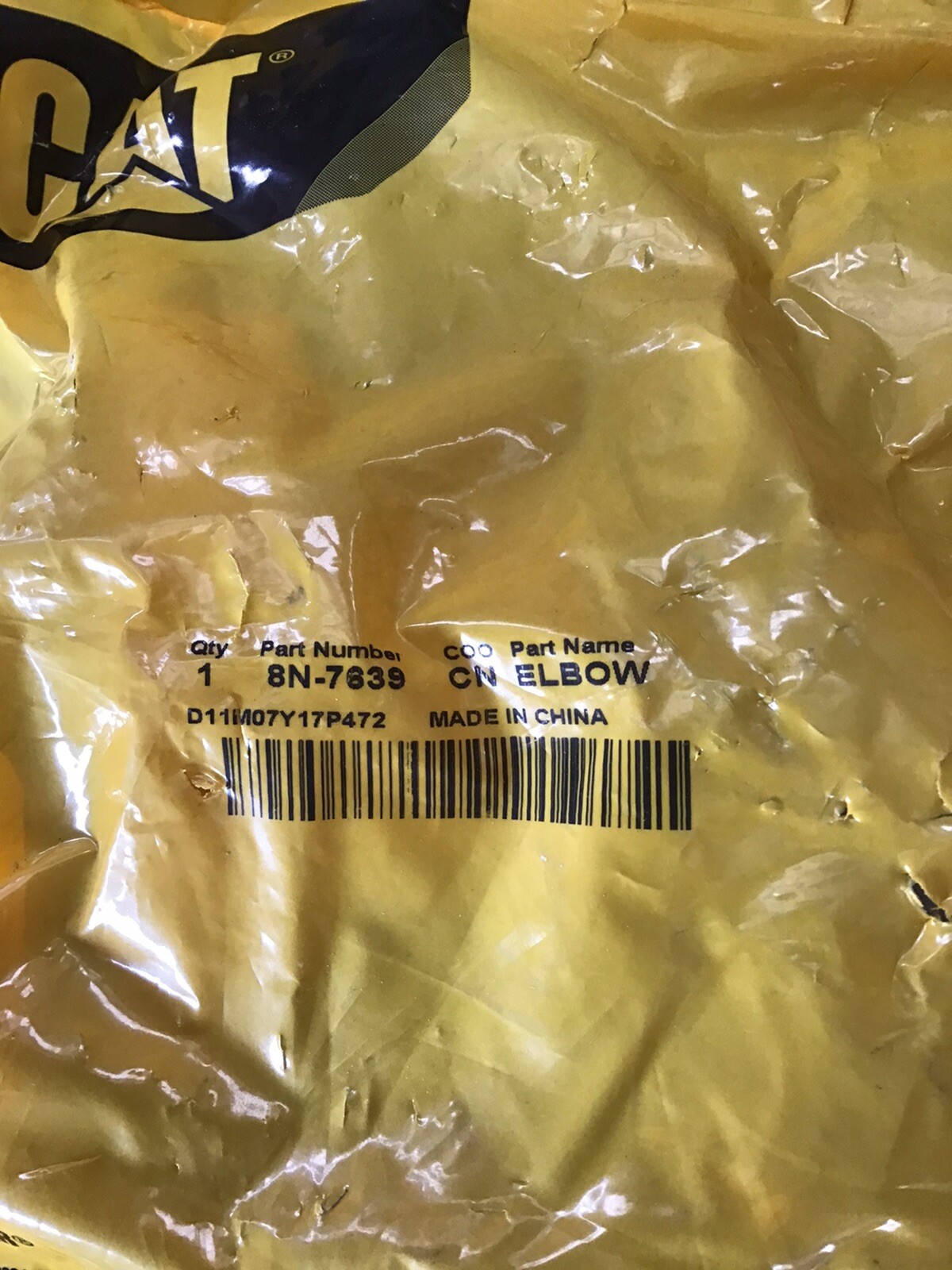 NEW OEM CATERPILLAR 8N-7639 ELBOW 8N7639 CAT | eBay