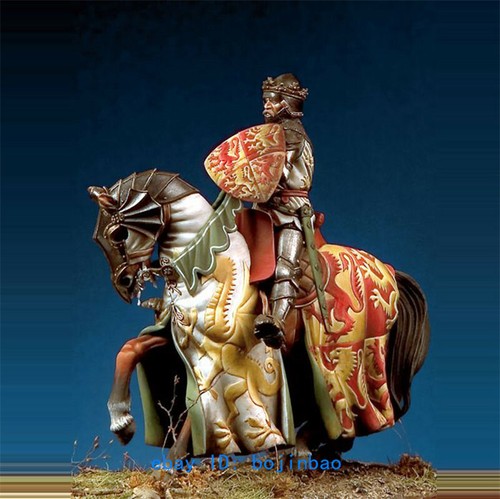 Middel Age Leader On Horse Resin Figure 1/32 Scale 54mm Unpainted Model ...