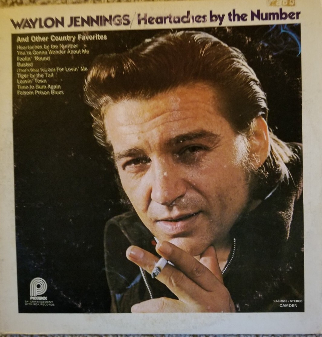 Waylon Jennings "Heartaches By The Number" 1972 Pickwick Records LP ...