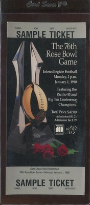 1990 Rose Bowl Ticket - USC Trojans Nebraska Cornhuskers College ...
