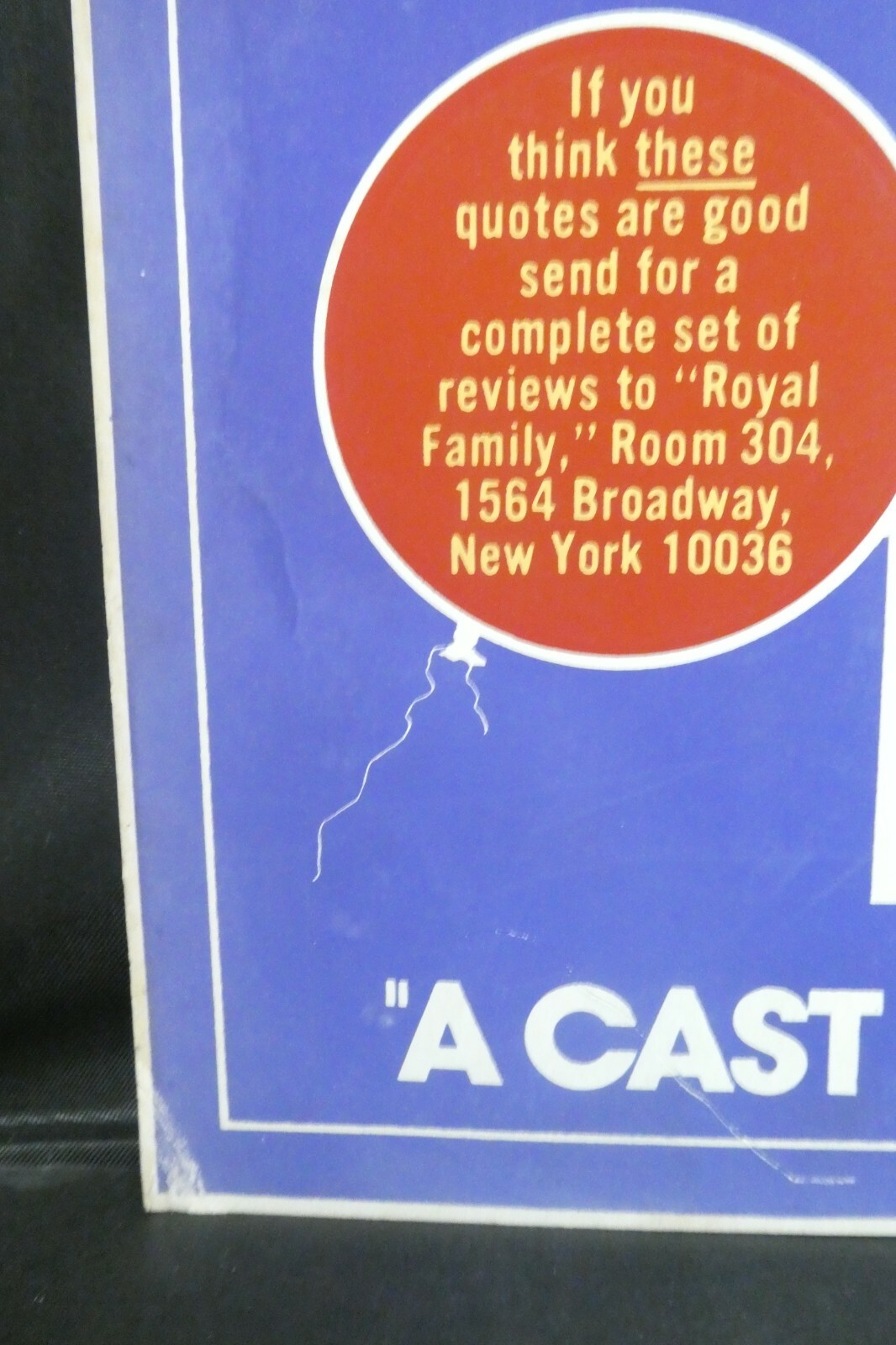 The Royal Family Comedy Theater Broadway Window Card Poster 14" x 22 ...