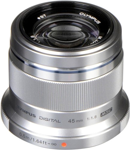OLYMPUS Single Focus Lens M.ZUIKO DIGITAL 45mm F1.8 Silver 50332185791 ...