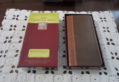 RARE!! NEW *NIV 1984 Trimline Bible *Fine LEATHER* NEW!! 6pt print *RED ...