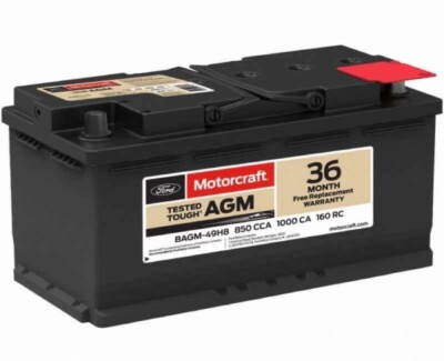 Ford Motorcraft AGM 49HA BCI 49 Battery | 751-850 CCA | 850 CCA | 160 ...