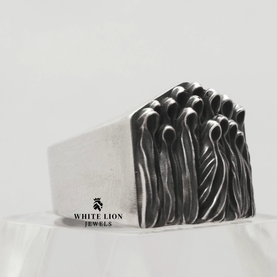 Holy Creepy Ghost Biker Scary Phantom 925 Silver Ring Men | eBay