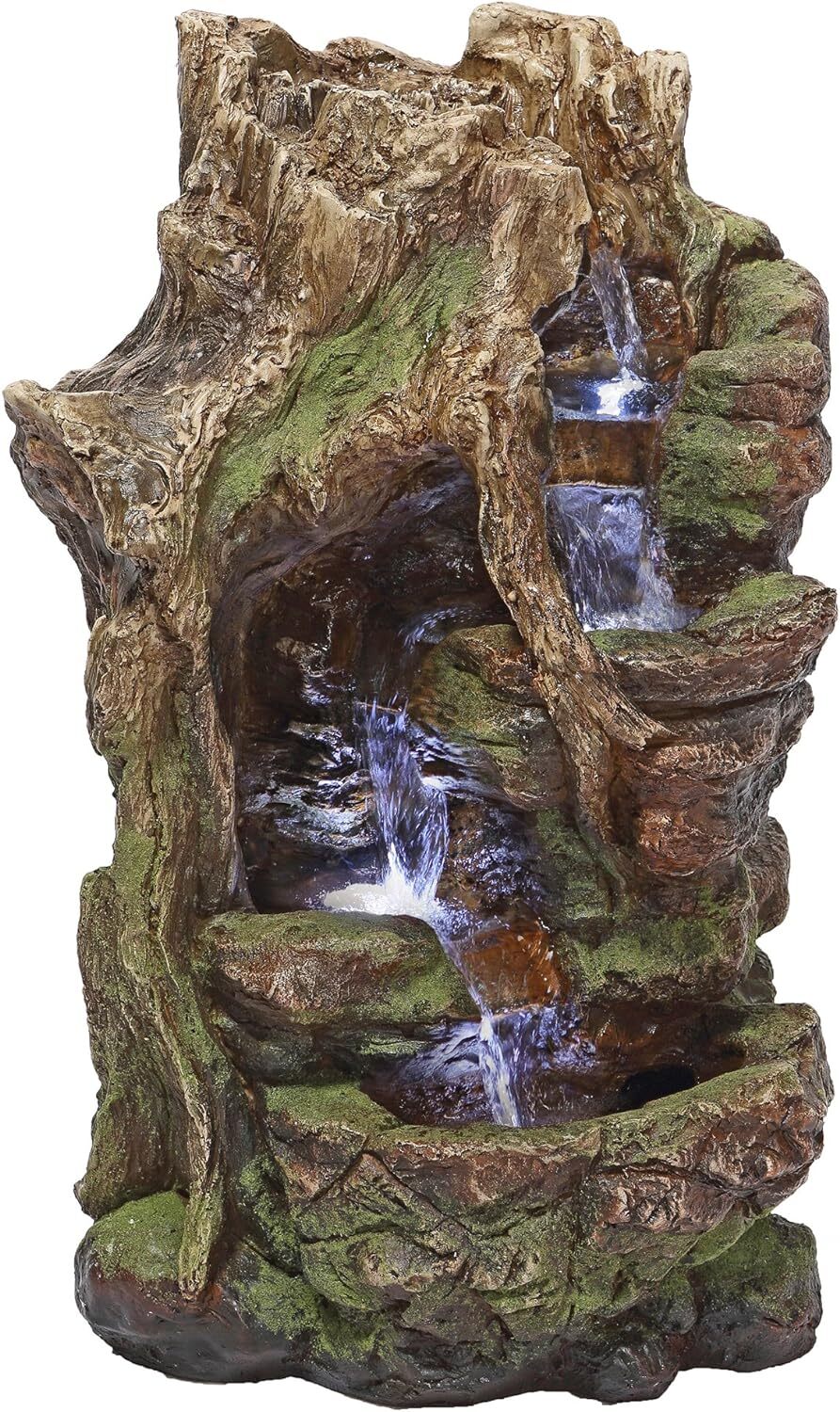 Water Fountain LED Light Willow Bend Garden Decor Fountain Outdoor ...