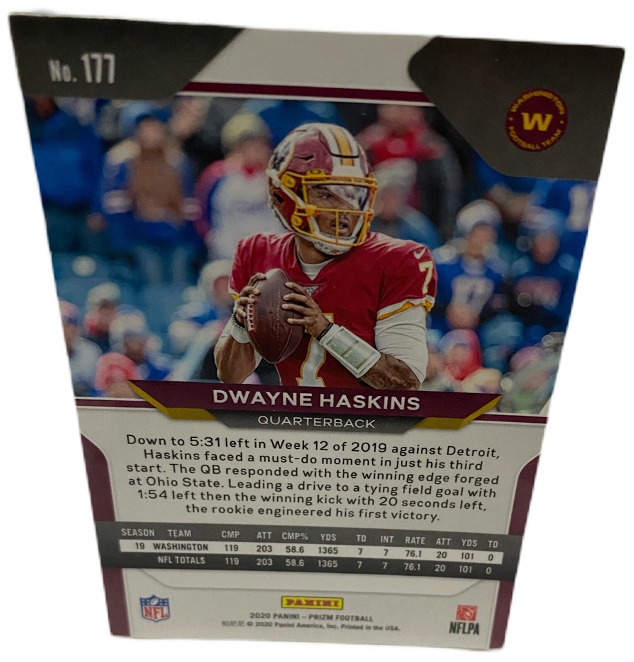 2020 Panini Prizm Base #177 Dwayne Haskins Washington Redskins | eBay