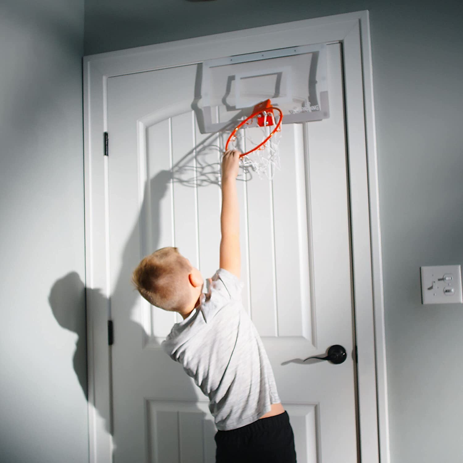 Over The Door Mini Basketball Hoop Spalding NBA Slam Jam Basketball ...