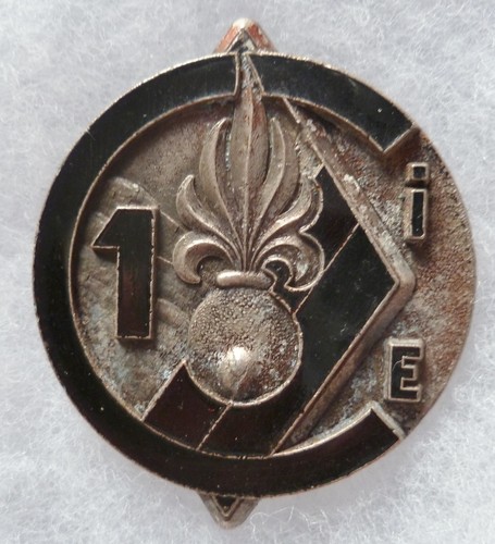 INSIGNE LEGION ETRANGERE PROTOTYPE NOIR 4° RE / 1° COMPAGNIE Delsart ...