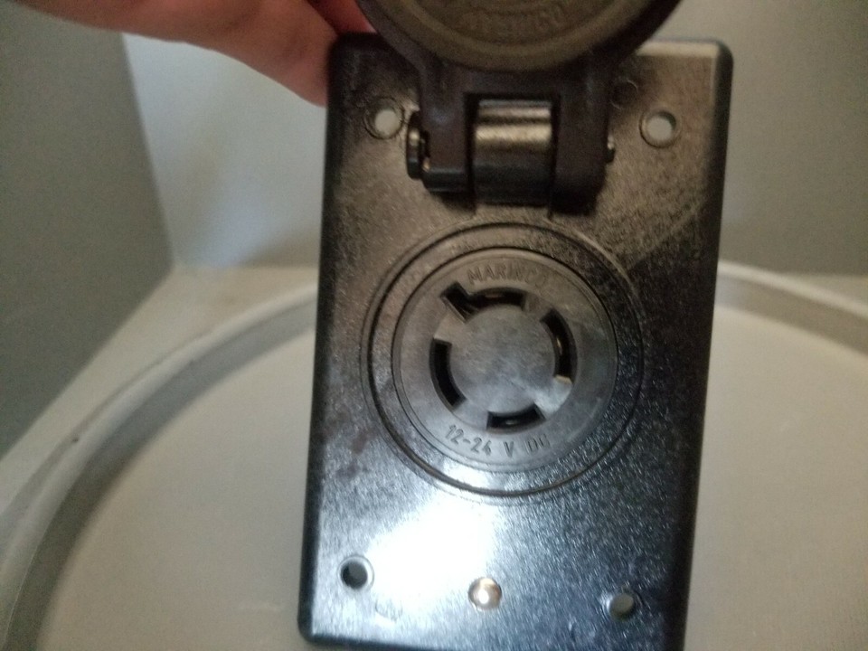 Marinco Boat Power Outlet w/ Weatherproof Cover, 12-24V | eBay