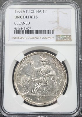 1907 A F.I. China 1P UNC Details Cleaned #157 | eBay