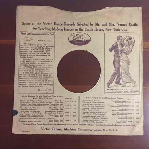 Vintage 78 VICTOR RECORDS Talking Machine Camden NJ EMPTY SLEEVE Bag ...