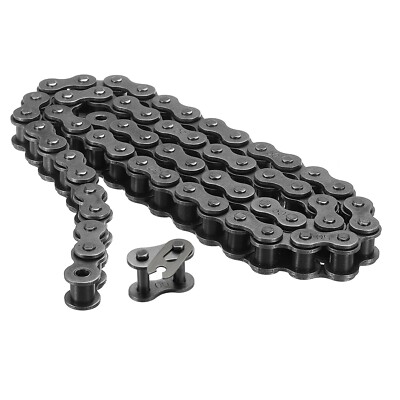 #35-1R X 96 Links (3 Feet Long) Roller Chain with 2 Connecting Links ...