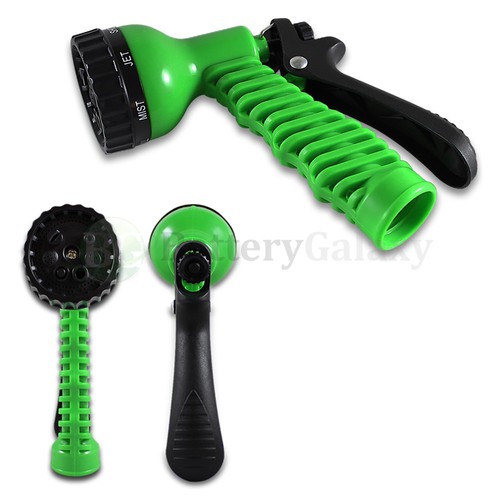 Garden Lawn Hose Nozzle Head Water Sprayer Green - 7 SPRAY PATTERNS ...
