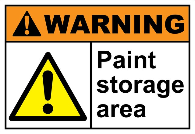 Paint Storage Area Warning OSHA / ANSI LABEL DECAL STICKER | eBay