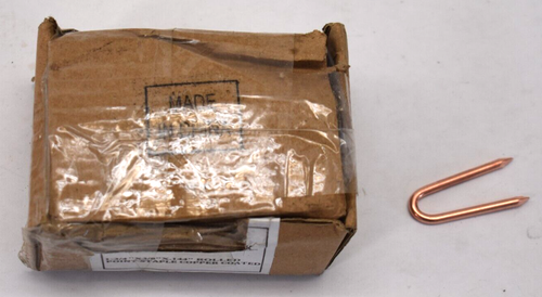 Lot of 100 Rolled Point Copper Coated Large Cable Staples 1-3/4" x 3/8 ...