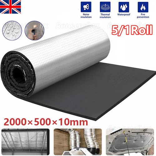 10/2m Sound Deadening Roll Car Van Insulation 10mm Thick Closed Cell ...