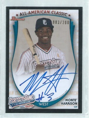 MONTE' HARRISON 2013 BOWMAN ALL AMERICAN CLASSIC ON CARD AUTO PROSPECT ...