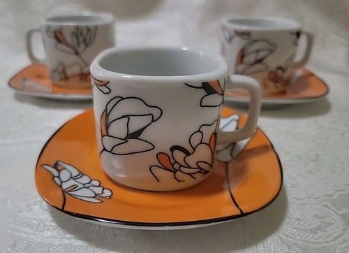 Alpine Cuisine Espresso Cups Saucers Fine Porcelain Set of 3 Germany ...