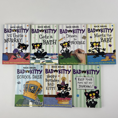 Bad Kitty Lot of 6 Children's Chapter Books by Nick Bruel & Bonus ...