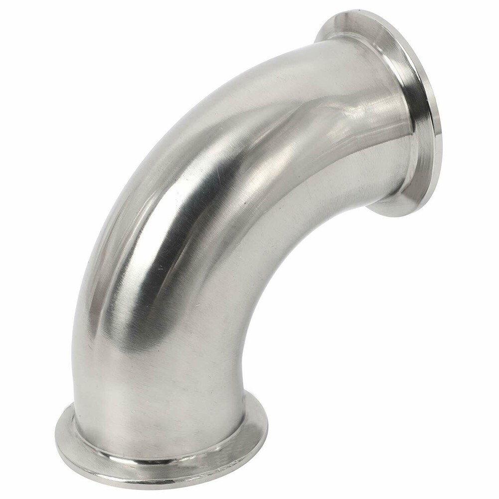2 Sanitary Ferrule Elbow 90?? Pipe Hose Fitting Stainless Steel Clamp ...