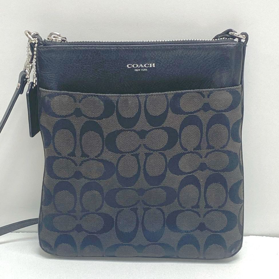 Coach Monogram Signature Canvas File Messenger Bag Bl… - Gem