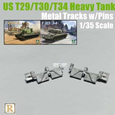 1/35 US T29 T30 T34 Heavy Tank Metal Tracks Links w/Metal Pins Set for ...