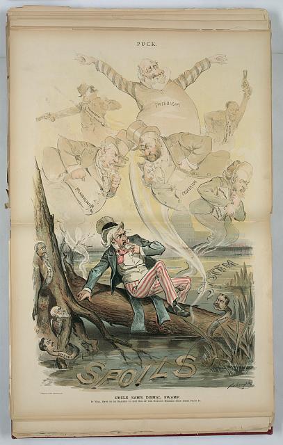 Photo of Puck,Uncle Sam's Dismal Swamp,1893,Dalrymple,Tweed,Prendergast ...