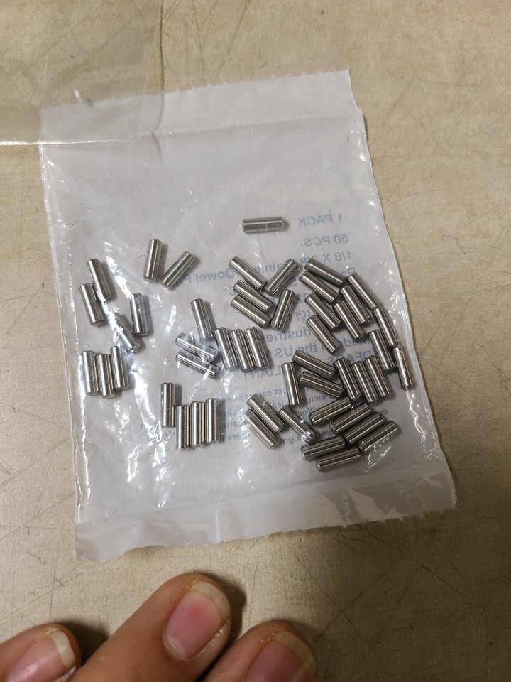 McMaster Carr 18-8 Stainless Steel Dowel Pin Pack of 50 (90145A470) | eBay