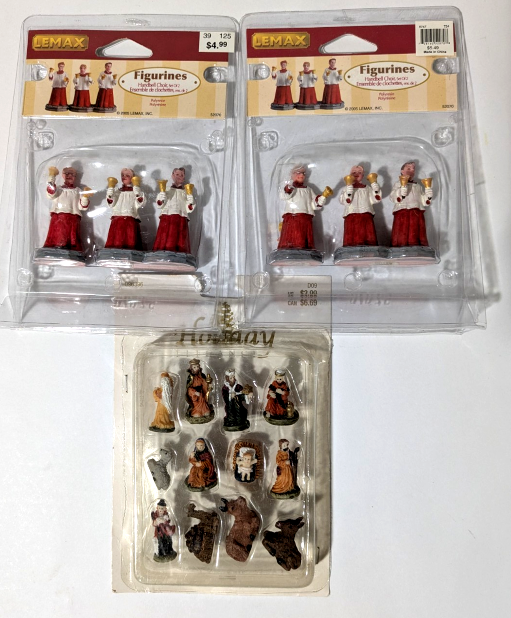 Lemax Handbell Choir Figurines + Nativity Scene Lot 2005 Polyresin NIP ...